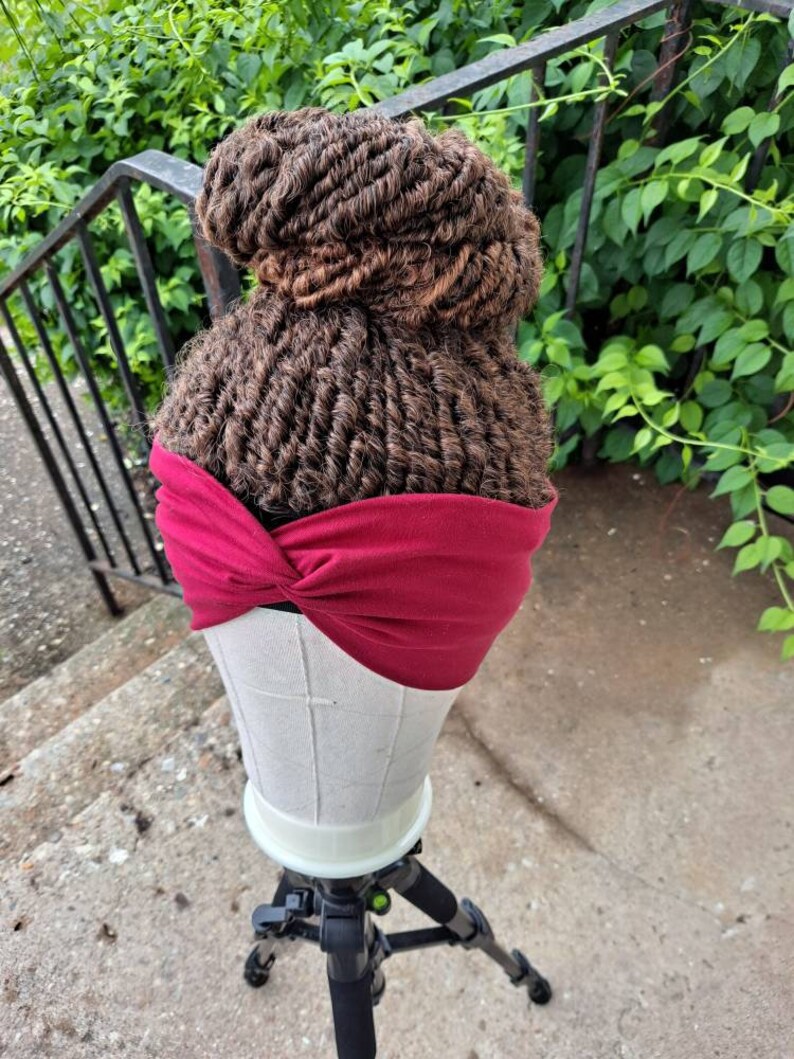 Faux Locs Updo Headband Wig, Nu Locs Head Band Wig, Head Band Bun Wig ...