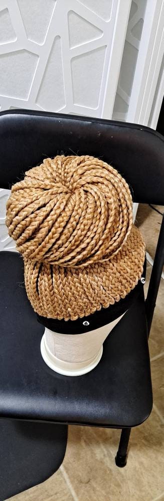 Braided Bun Updo Wig, Headband Wig, Bun Wig, Hair Loss Wig, Alopecia ...