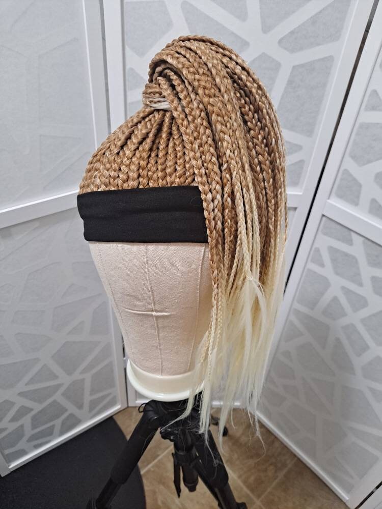 Braided Bun Updo Wig, Headband Wig, Bun Wig, Hair Loss Wig, Alopecia ...