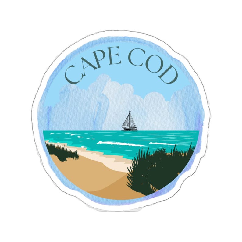 Cape Cod Coastal Vinyl Sticker Durable Glossy Finish 4 Sizes Available ...