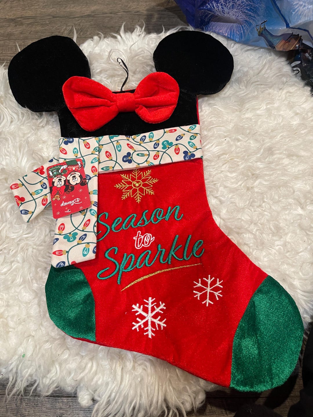 Disney Minnie Mouse, Mickey Mouse Christmas Stocking, Xmas Decor, Tree ...