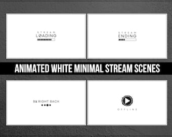 Animated Black Minimal Stream Scenes Basic Black Twitch Overlay Simple ...