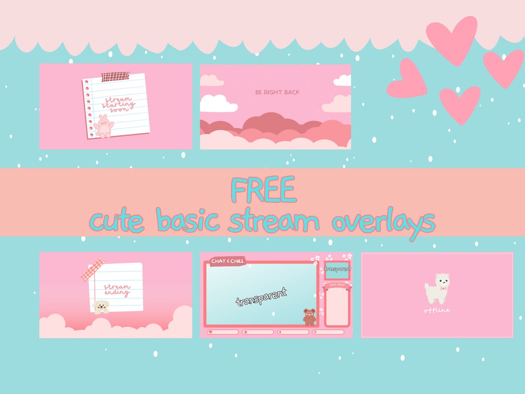 FREE Cute Stream Overlays - Basic Pink Twitch Overlays - New Streamers ...