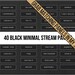 Animated Black Minimal Stream Scenes Basic Black Twitch Overlay Simple ...