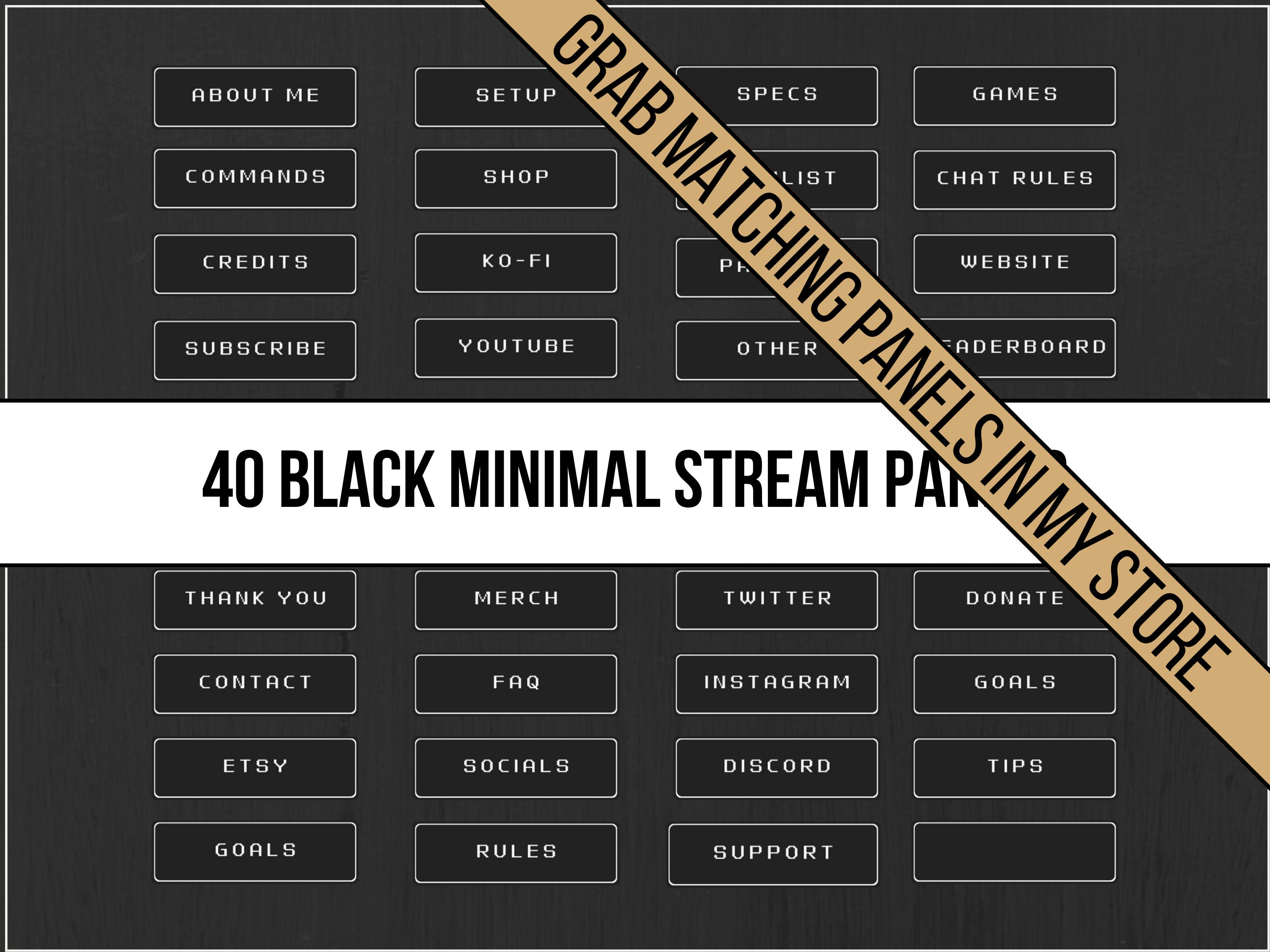 Animated Black Minimal Stream Scenes Basic Black Twitch - Etsy