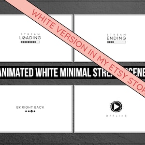Animated Black Minimal Stream Scenes - Basic Black Twitch Overlay ...