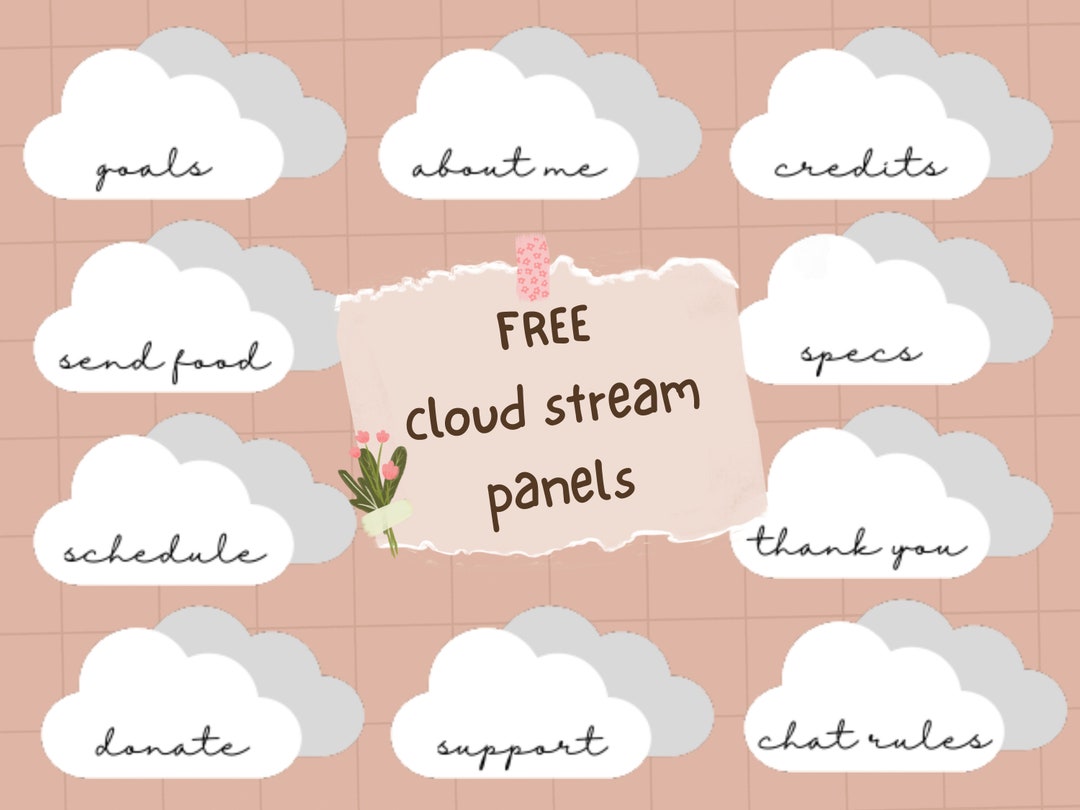 FREE Cloud Panels for Stream | Twitch Panels | Kick Panels | Basic ...