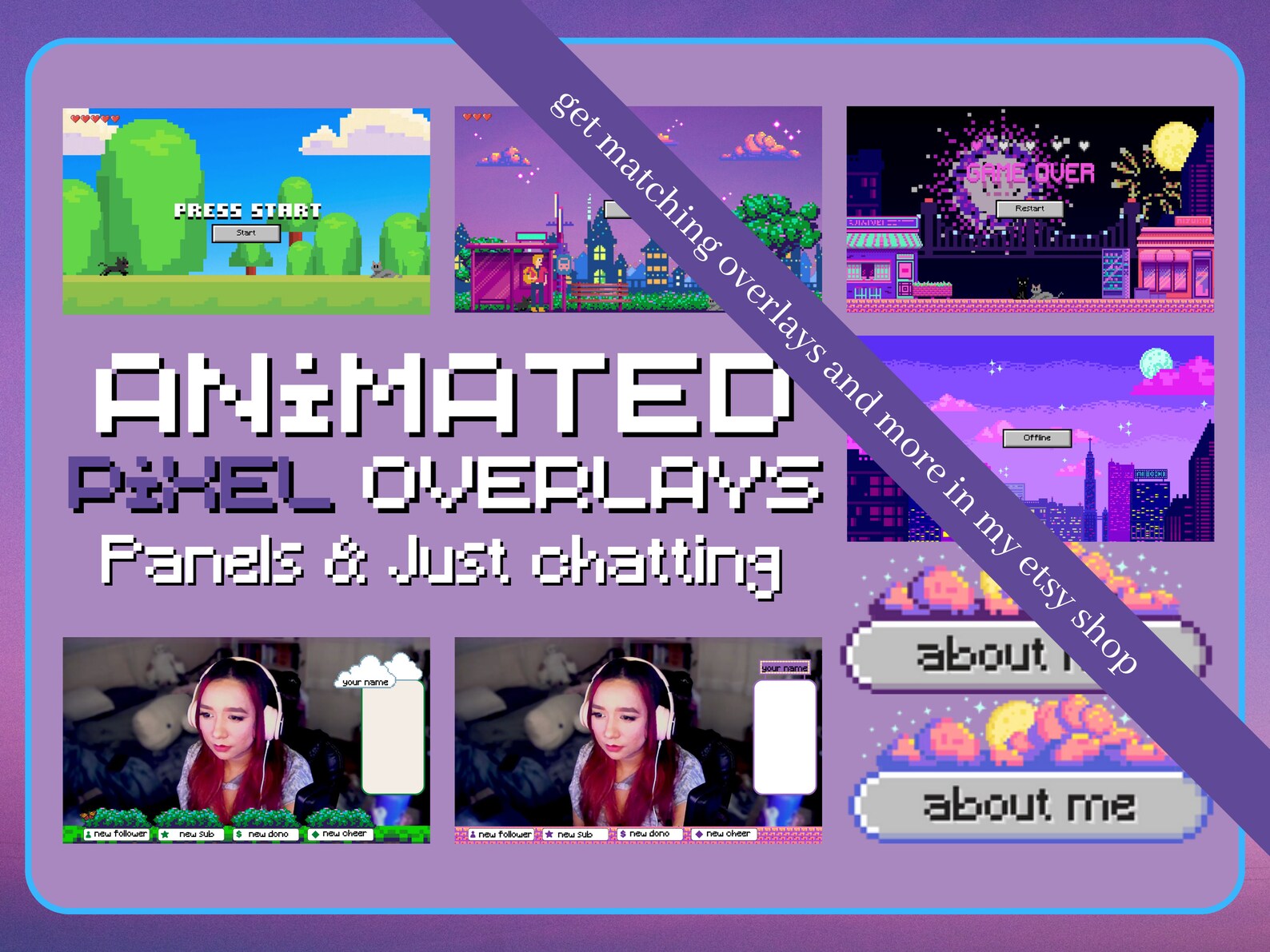 Animated Pixel Stream Twitch Scenes Pixel Twitch Stream - Etsy