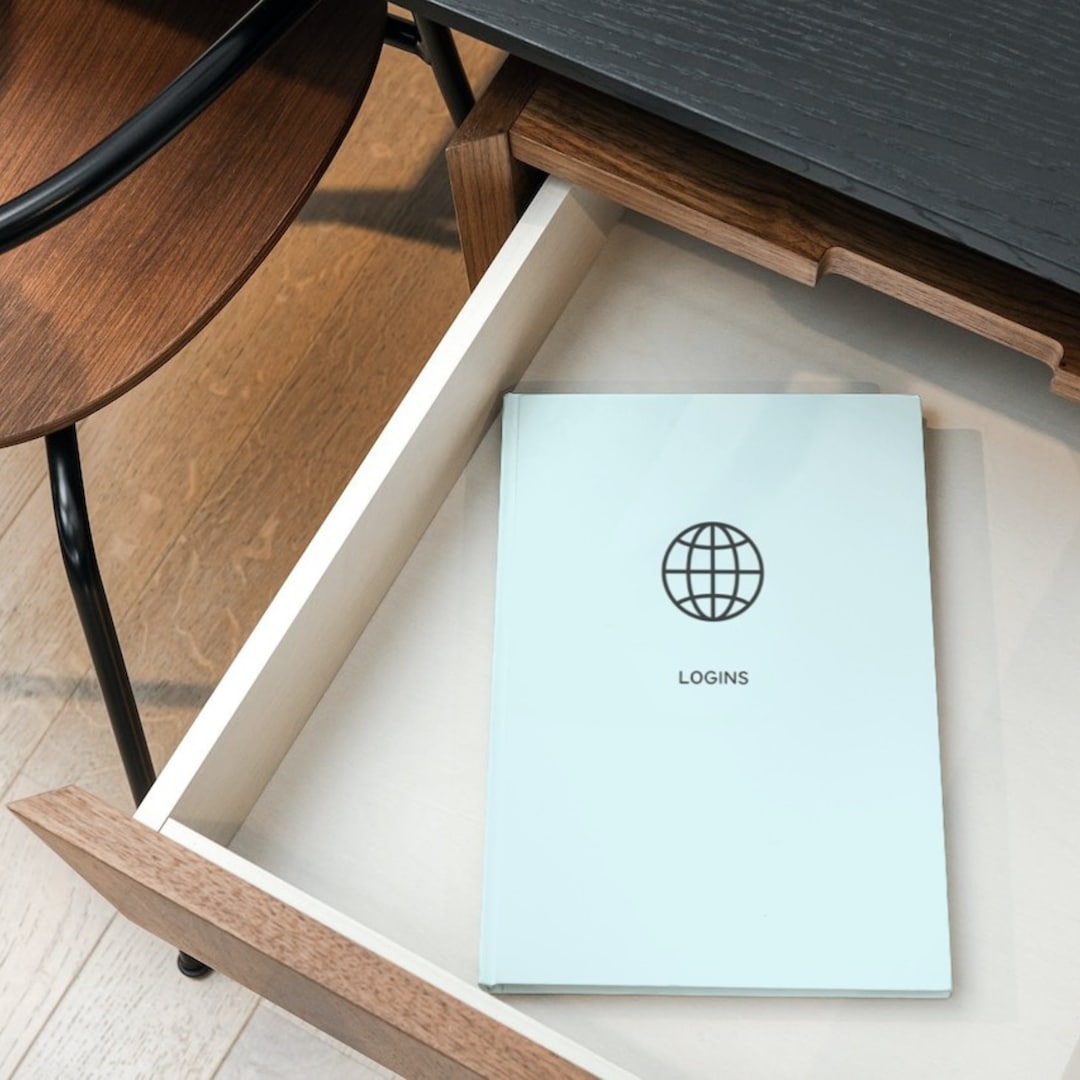 Blue Logins Book Password Book Password Keeper Log in - Etsy