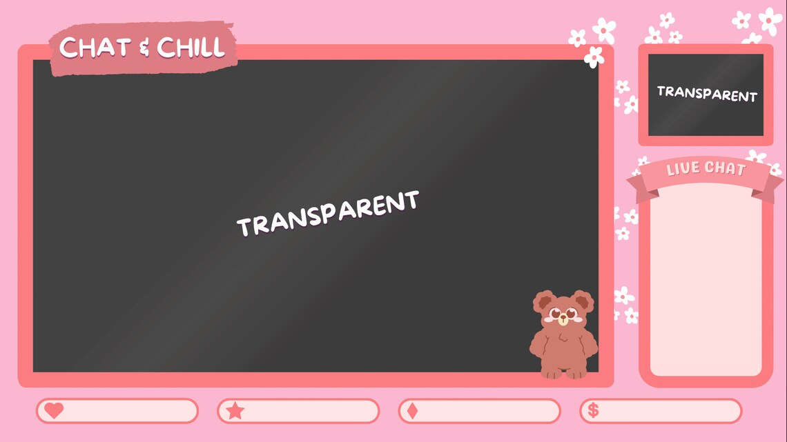FREE Cute Stream Overlays - Basic Pink Twitch Overlays - New Streamers ...