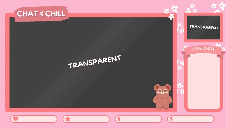 FREE Cute Stream Overlays - Basic Pink Twitch Overlays - New Streamers ...