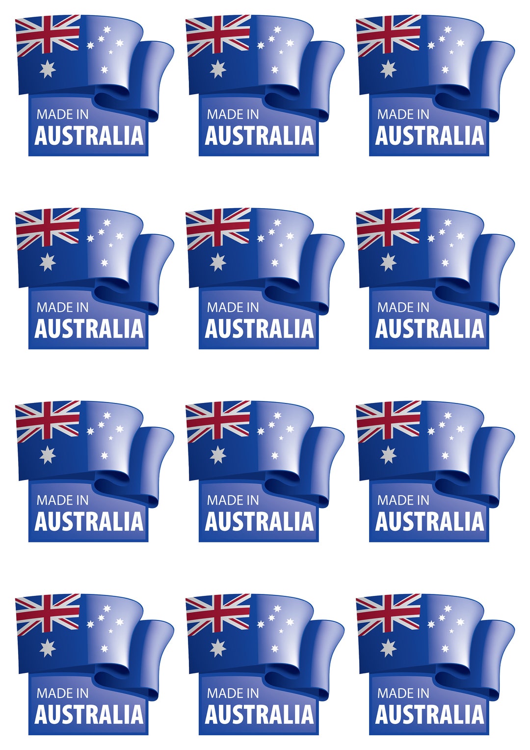 Australian Temporary Tattoo Set - Made in Australia - A4 Size - Gloss ...