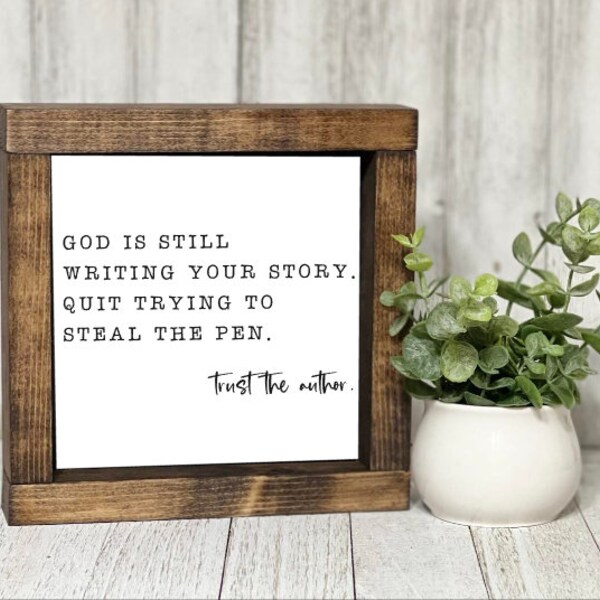 God is Still Writing Your Story Wall Decor - Etsy