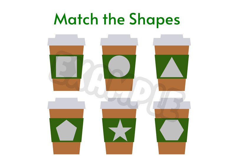 Toddler Preschool Starbucks Busy Book Printable Learning - Etsy