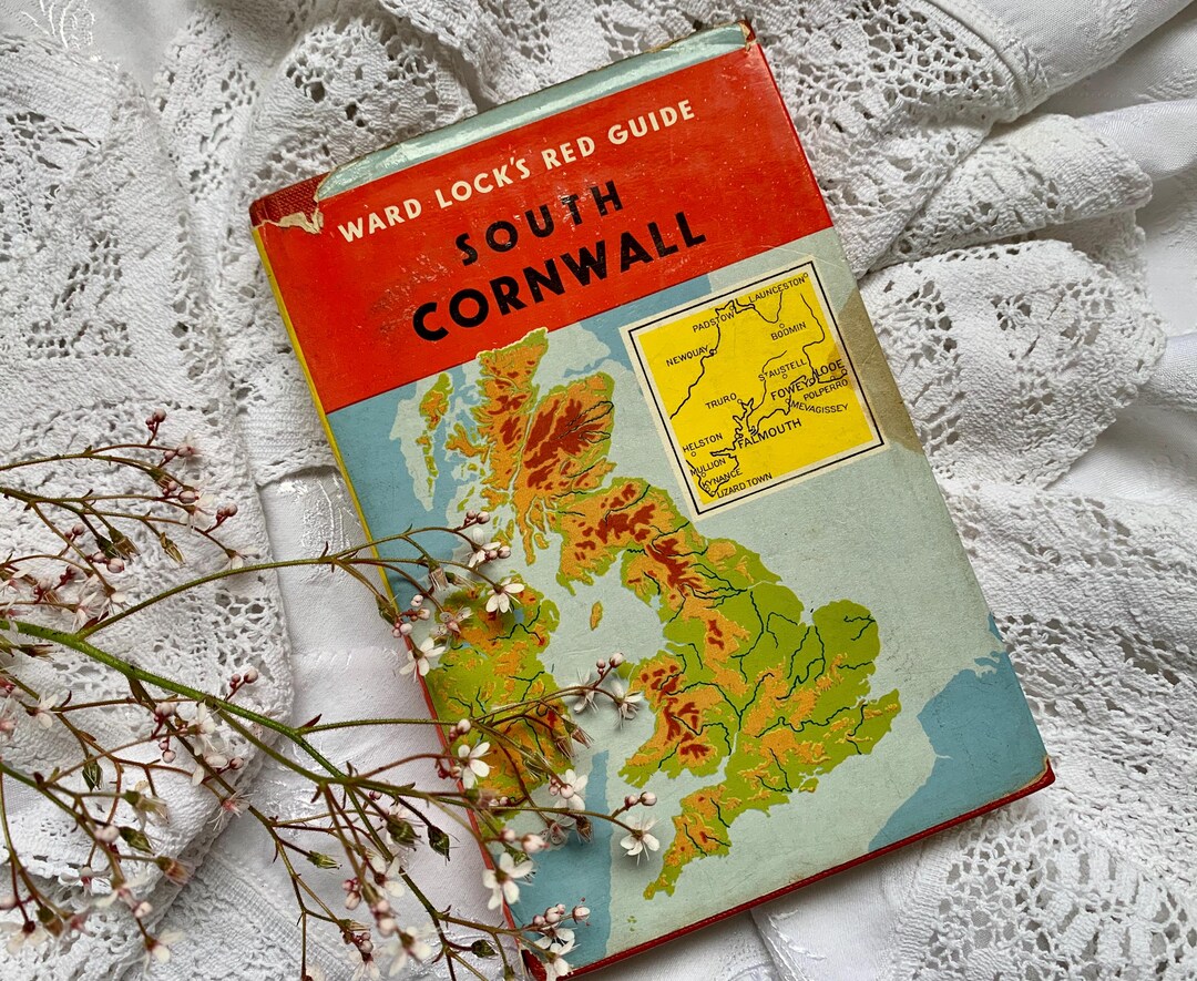 South Cornwall, Ward Lock Red Guide, Vintage Guide Book, With Maps ...