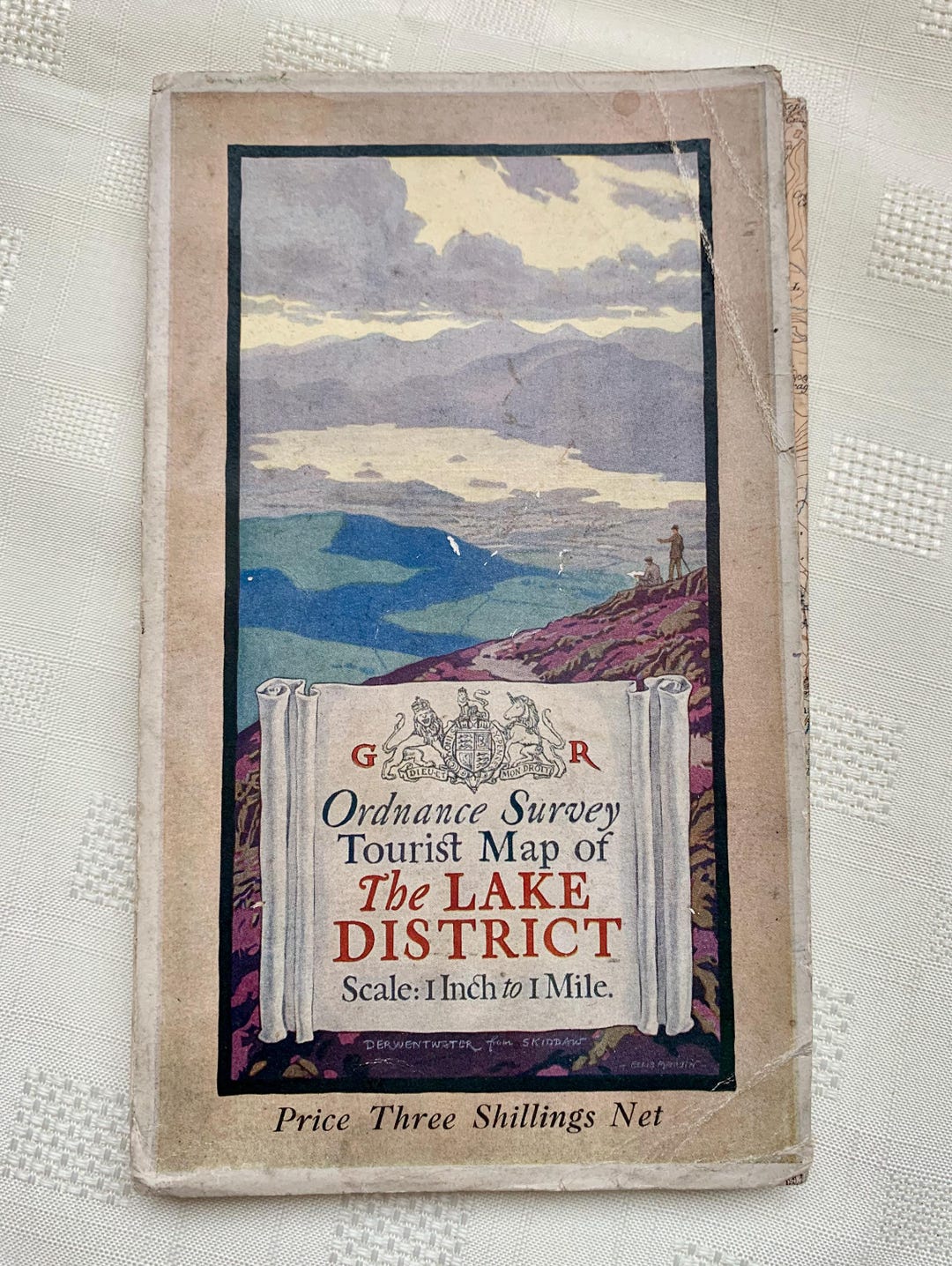 Ordnance Survey Tourist Map of the Lake District, 1920s GR, Vintage Map ...