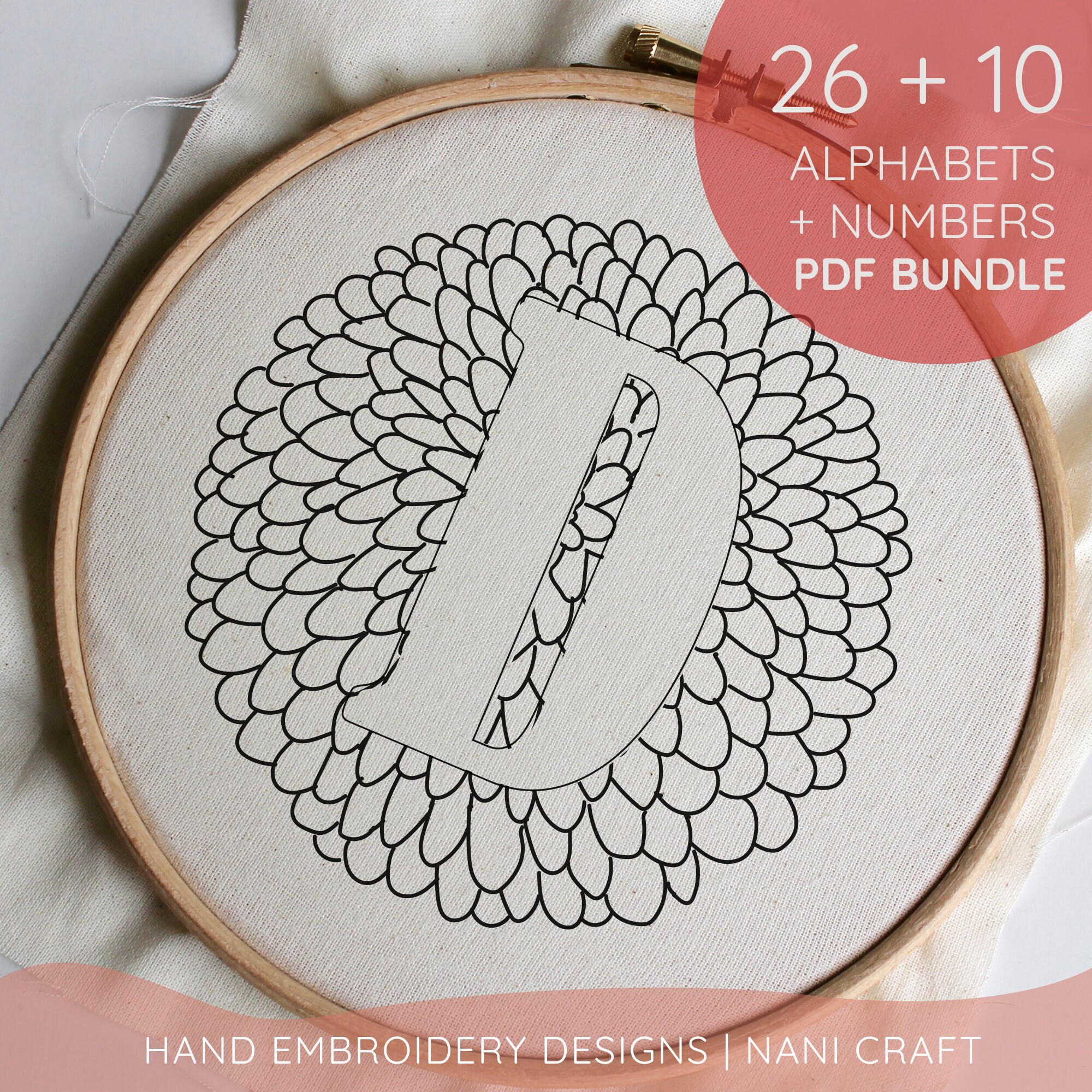 Marigold Floral A-Z Alphabet Embroidery PDF Pattern Designs - Etsy