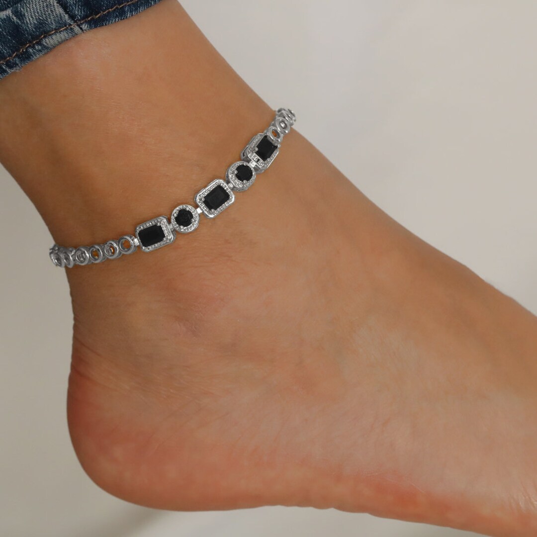 CZ Stone Beautiful Anklet, Tennis Anklet, Beach Jewelry, Handmade ...