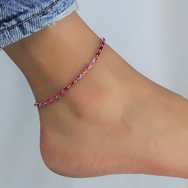 Stone Anklet - Etsy