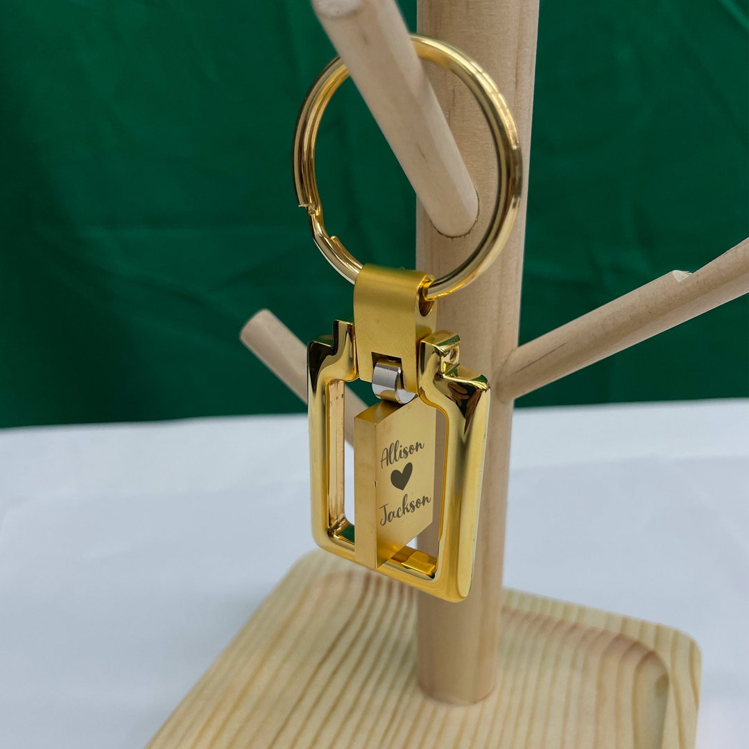 Engraved Stainless Steel Keychain, Customize Inspirational Keyring ...