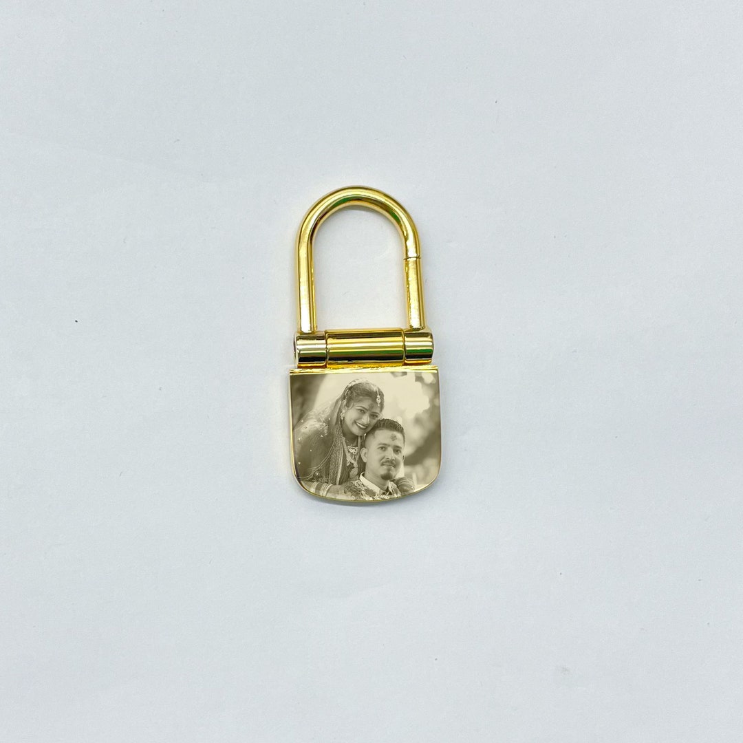 Personalized Engraved Padlock Keychain, Custom Wedding Anniversary Gift ...