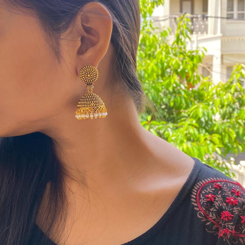 Jhumka Earrings - Etsy
