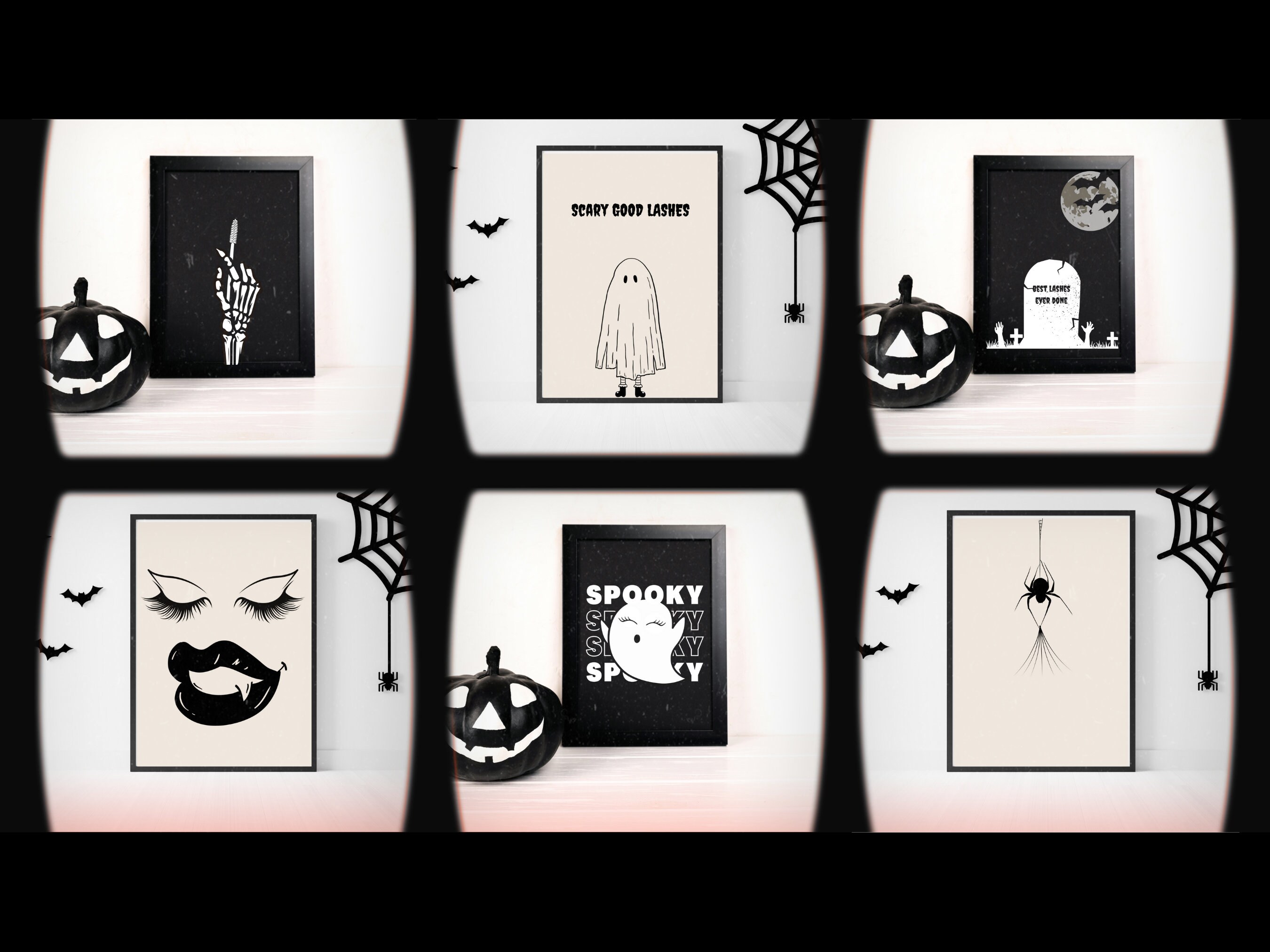 Lash Artist Bundle Printable, Spooky Print, Halloween Lash Wallpaper ...
