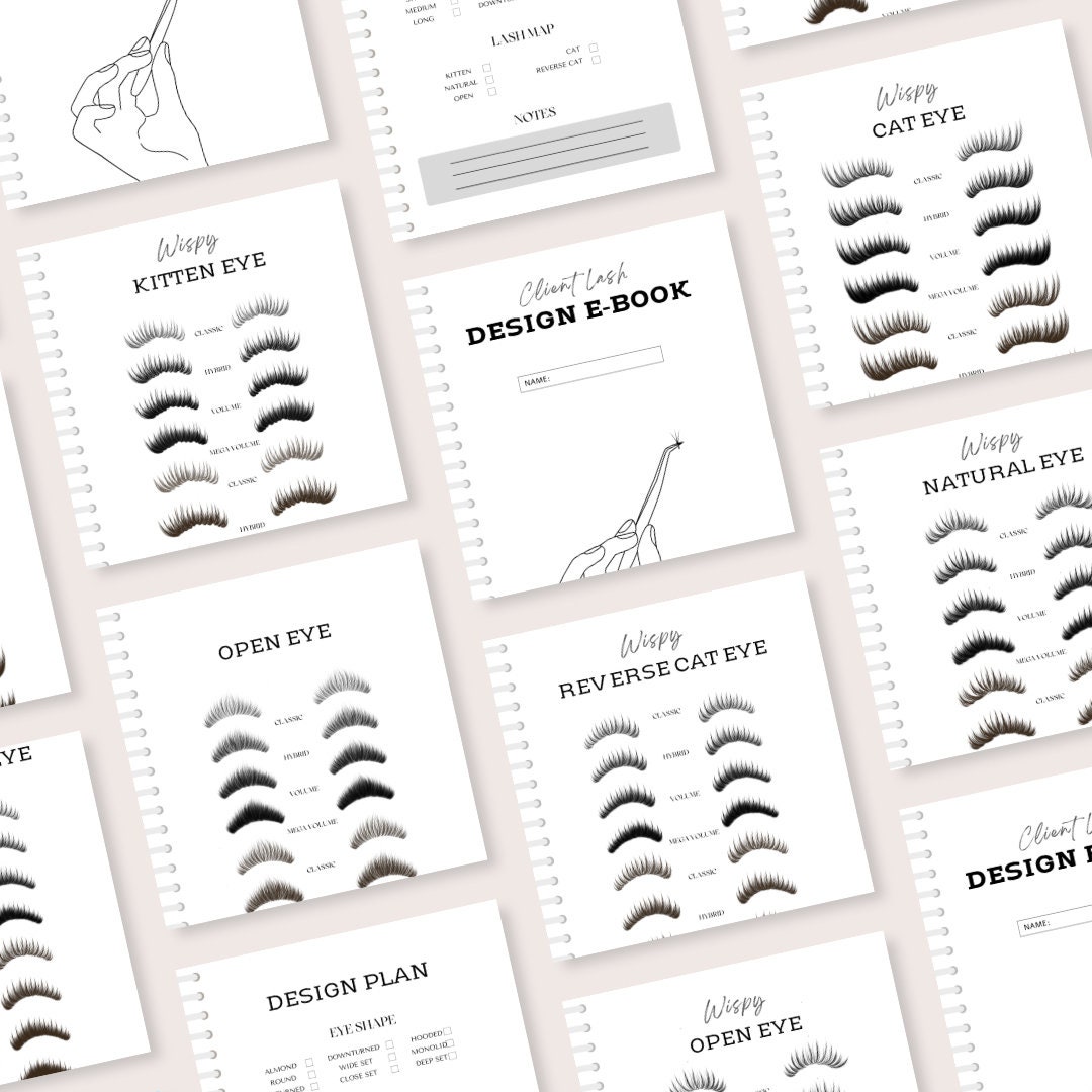 Virtual Lash Design E-book, Lash Extension Consultation, Lash Try On ...