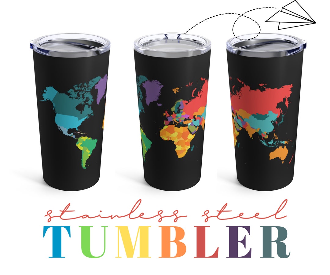 World Map Coffee Mug, World Traveler Mug, Travel Coffee Mug, Earth Day ...