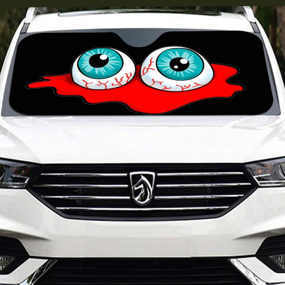 Bloody Eyes | Horror Halloween Monster Eyes | Windshield Sunshade ...