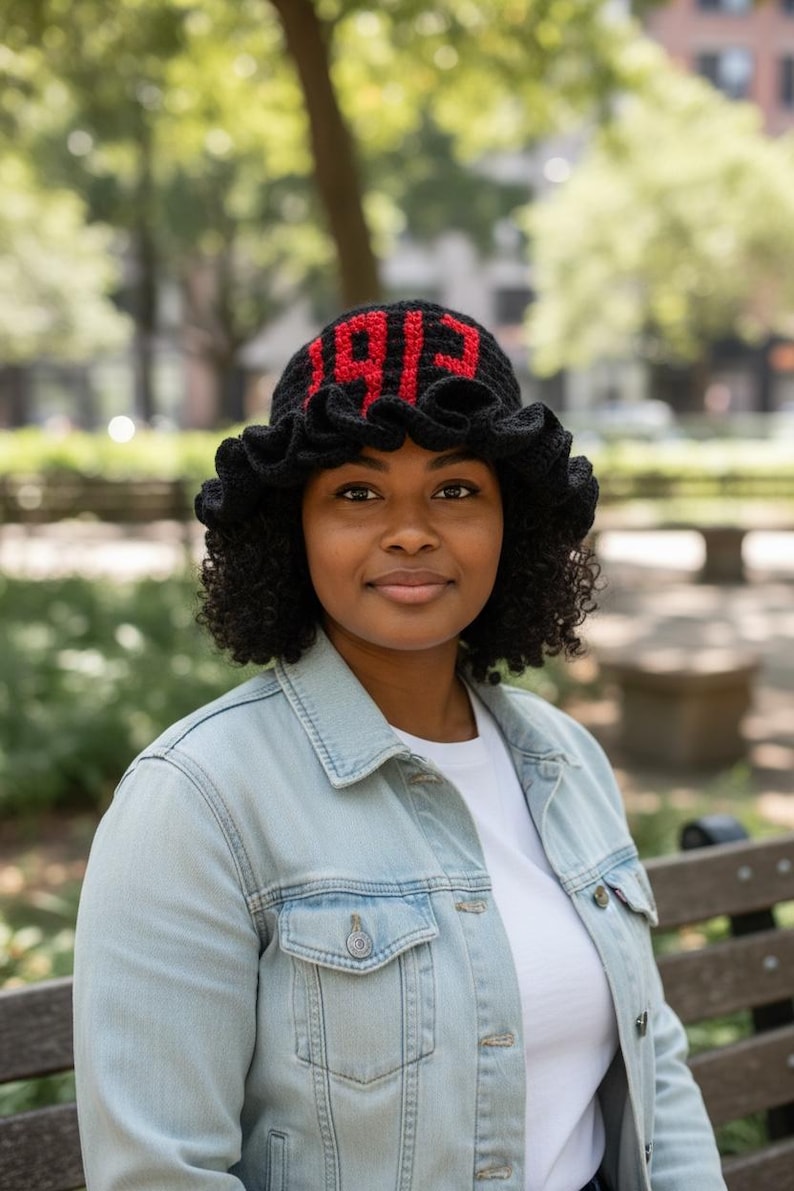 Hat-1913 Crochet Ruffle Bucket Hat - Etsy