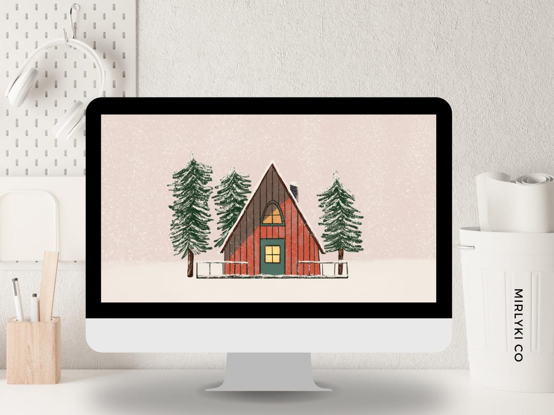 Winter Cabin Wallpaper Desktop Wallpaper Desktop Background Laptop ...