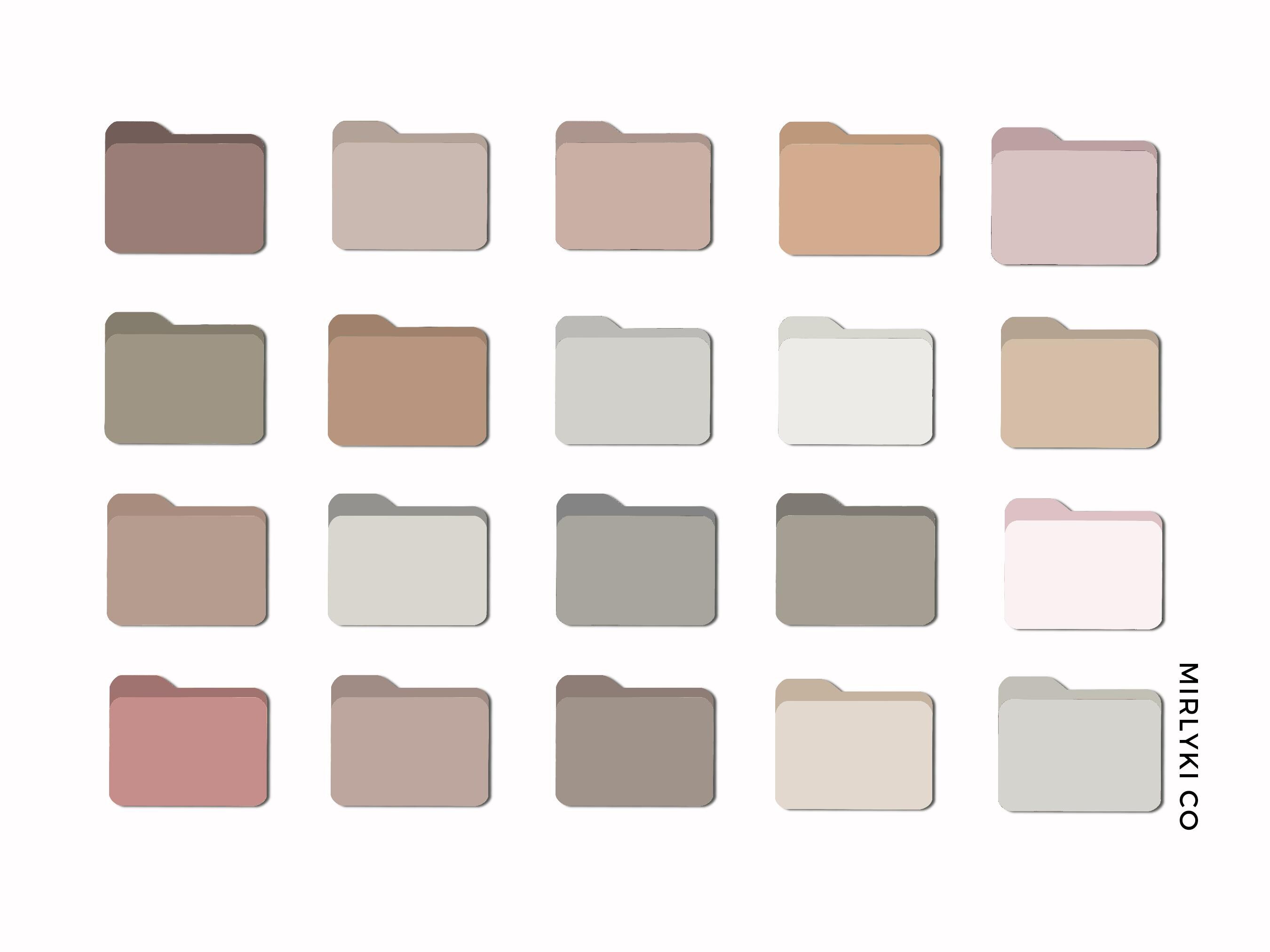 Aesthetic Palette Desktop Icons | Mac Folder Icons | Windows ...