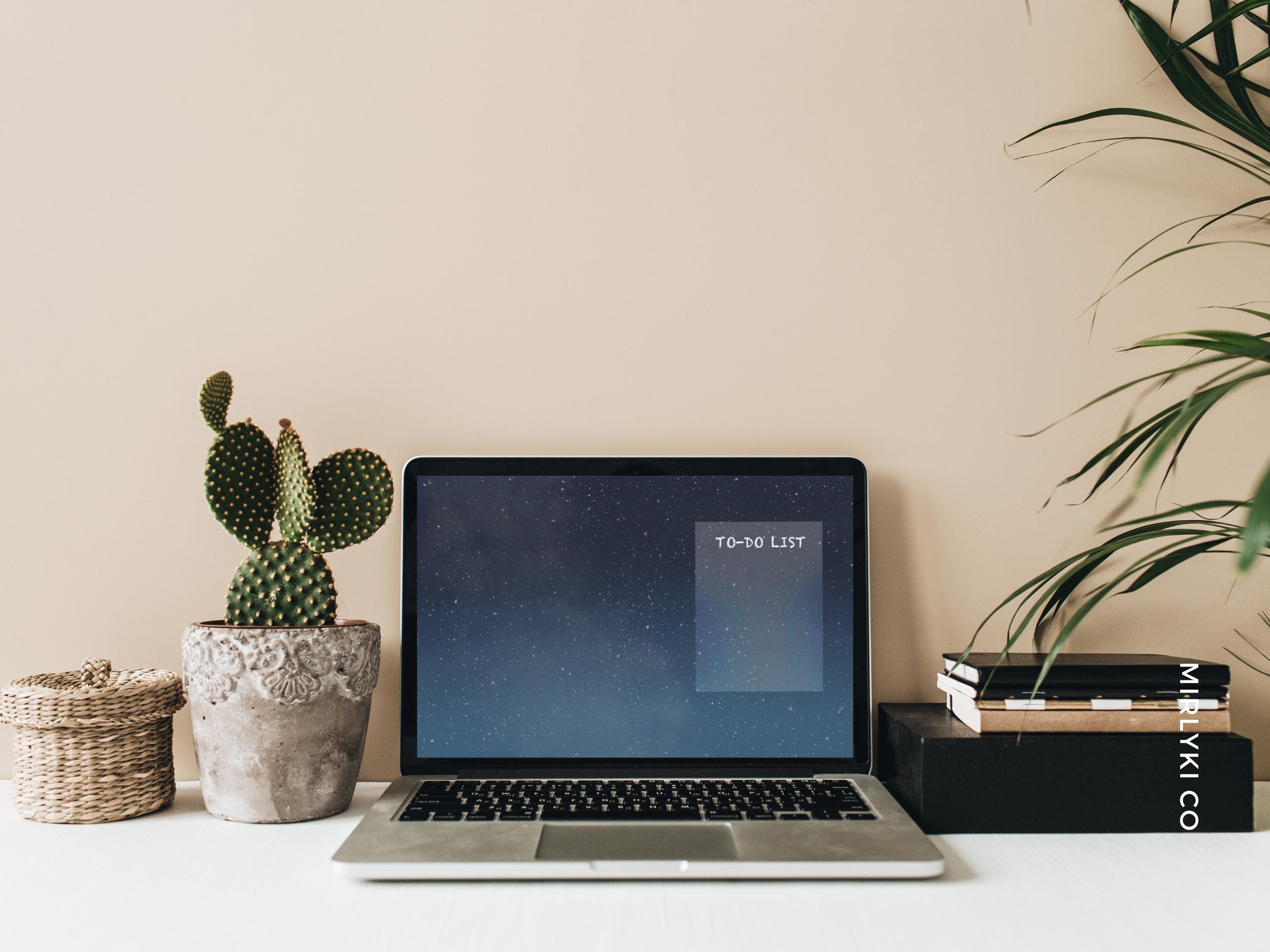 Galaxy Space Desktop Organizer Wallpaper | Folder Icons | Laptop Folder ...