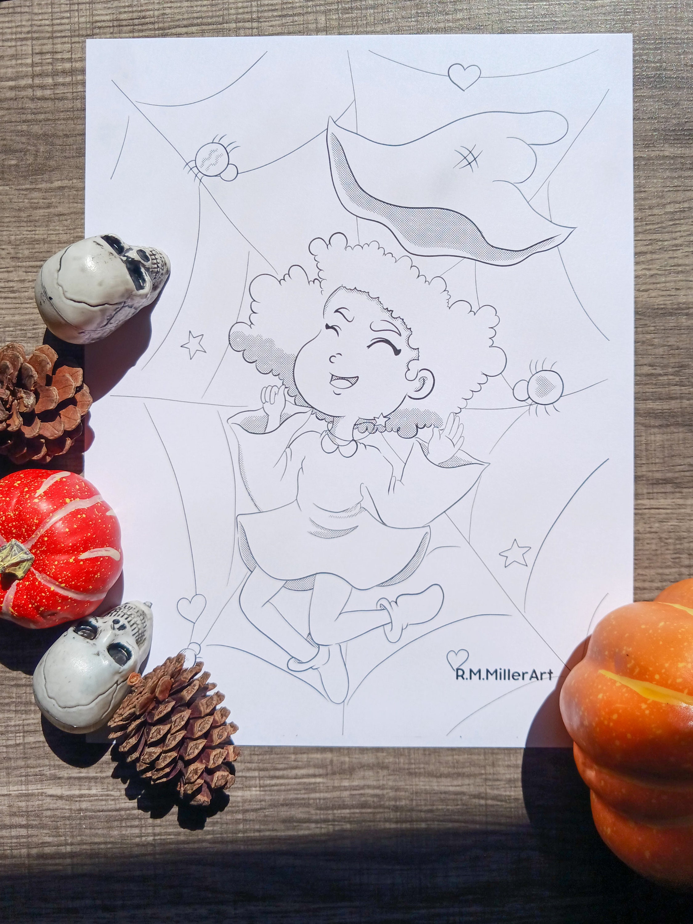 Coriander the Coily Haired Witch Digital Coloring Collection digital ...