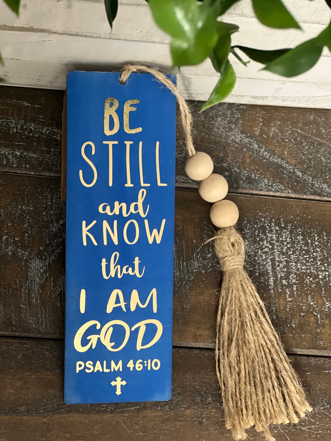 Be Still & Know That I AM GOD Psalm 46:10 Bible Verse Wooden Beaded ...