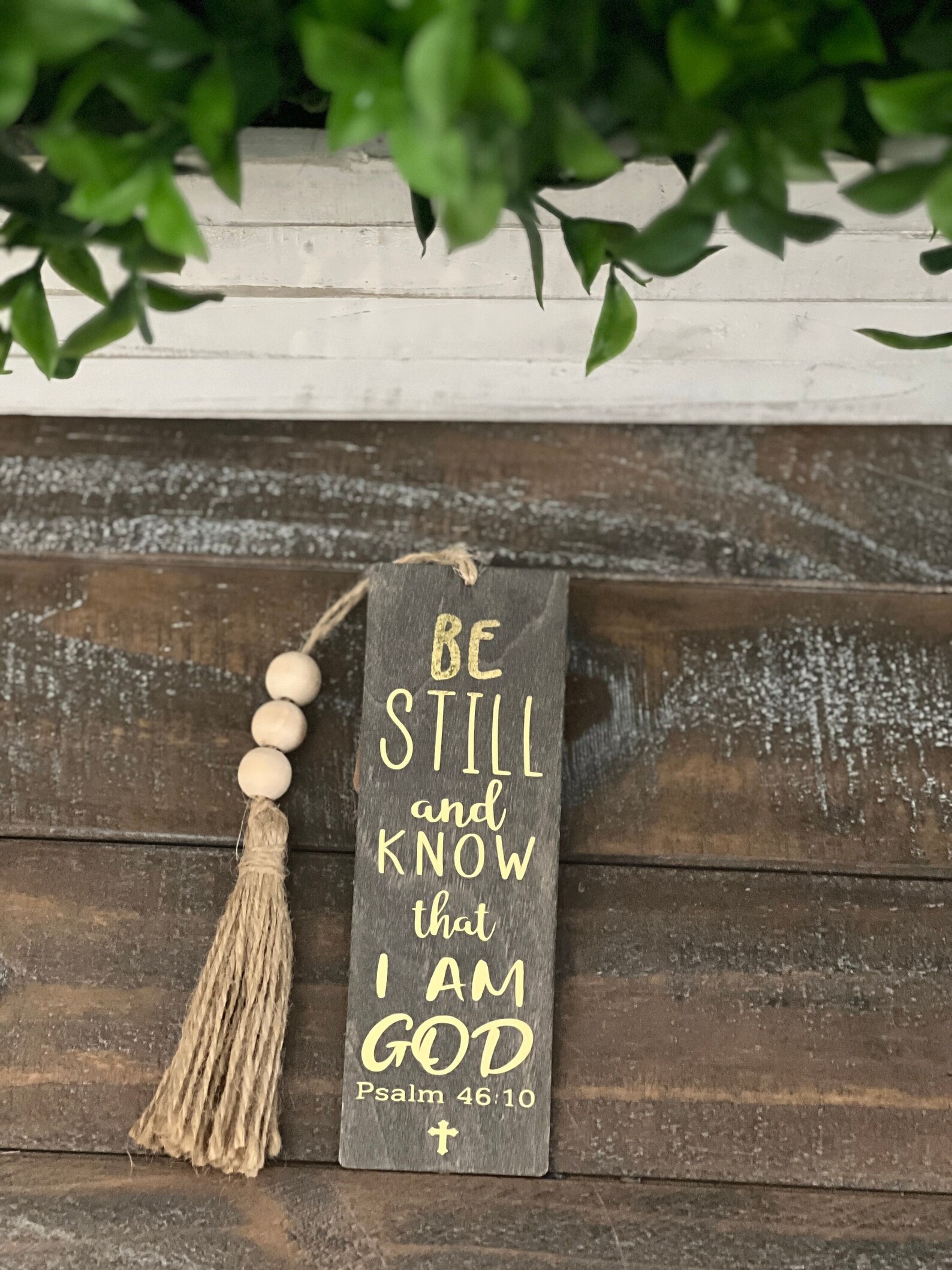Be Still & Know That I AM GOD Psalm 46:10 Bible Verse Wooden Beaded ...