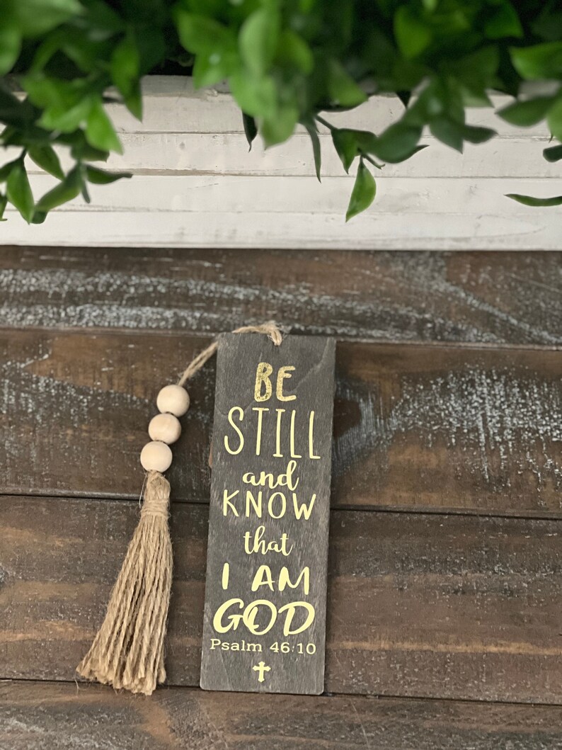 Be Still & Know That I AM GOD Psalm 46:10 Bible Verse Wooden Beaded ...