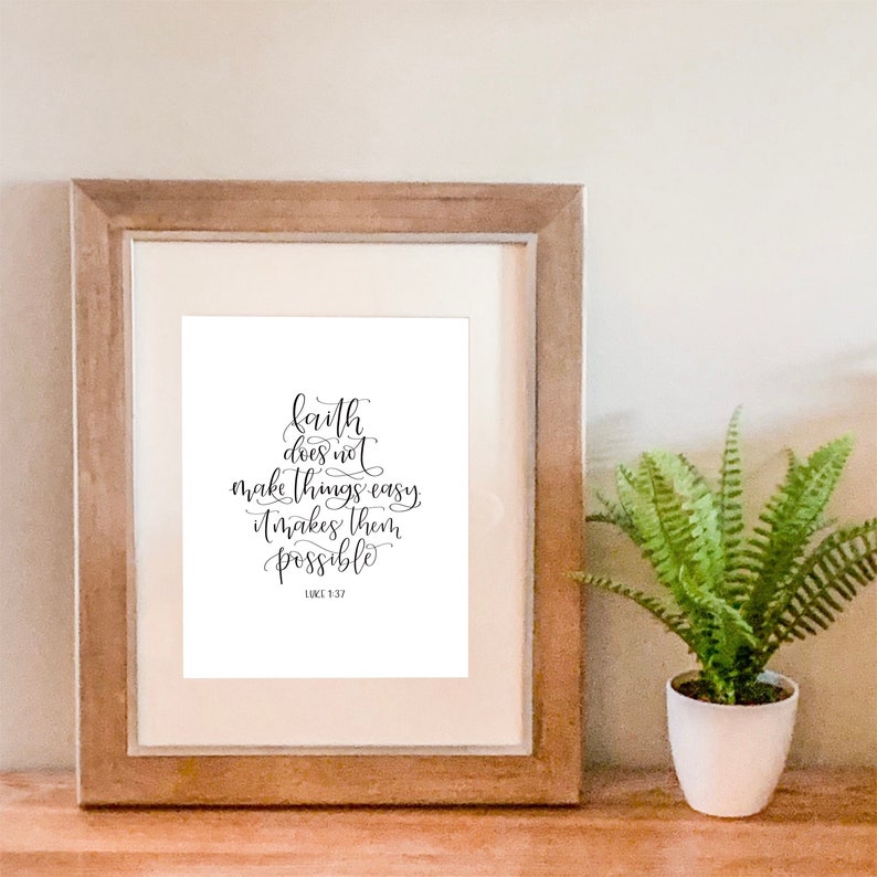 Luke 1:37 | Bible Verse Printable | Faith Printable Art | Bible Verse ...