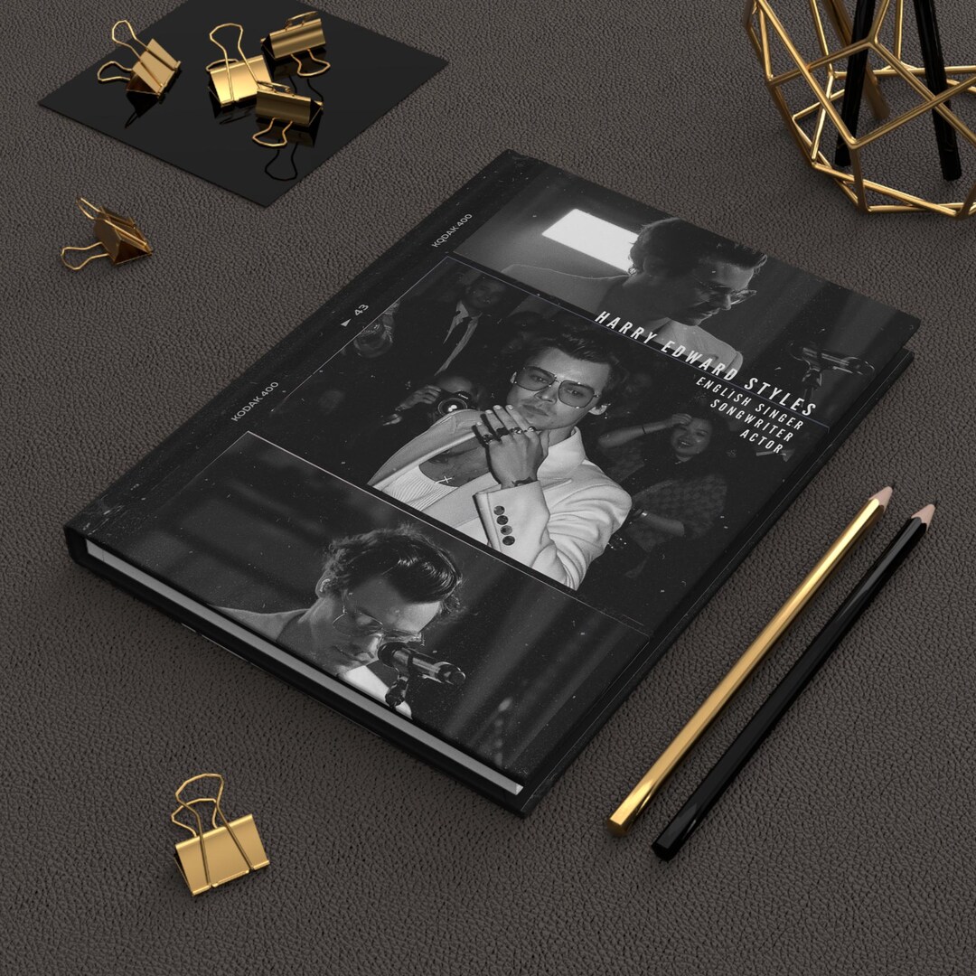 Harry Styles Custom Hardcover Journal With Harry's Black and White ...