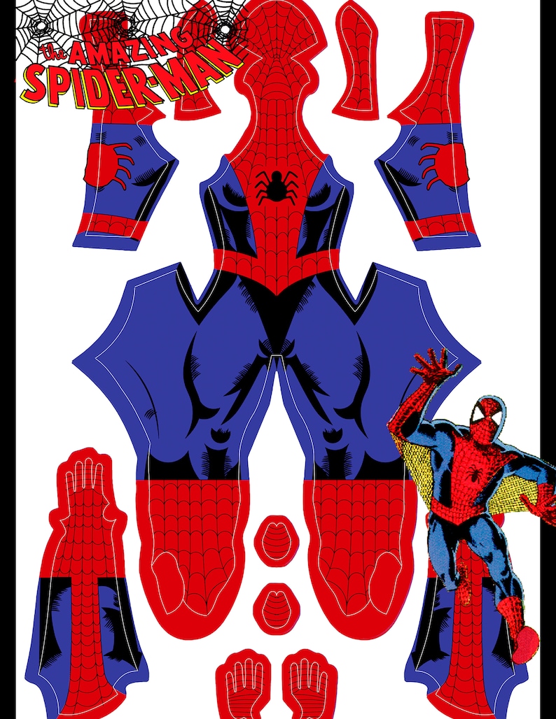 Steve Ditko Classic Spider-man Comic Styled Pattern Bundle - Etsy