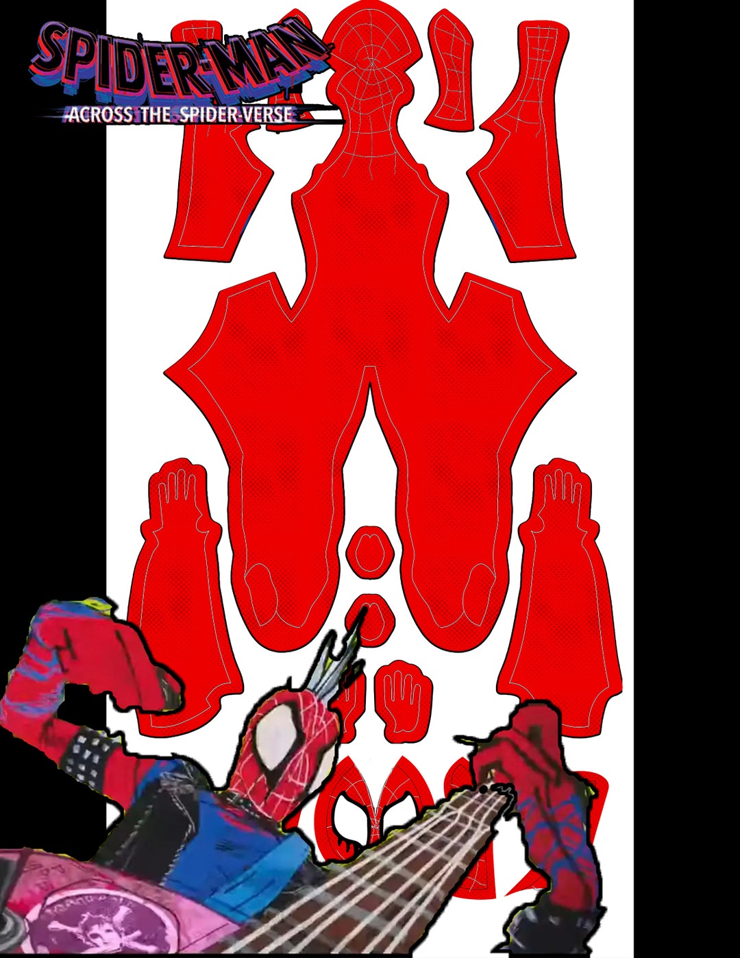 ATSV Spider-punk Pattern V2 With Mask - Etsy