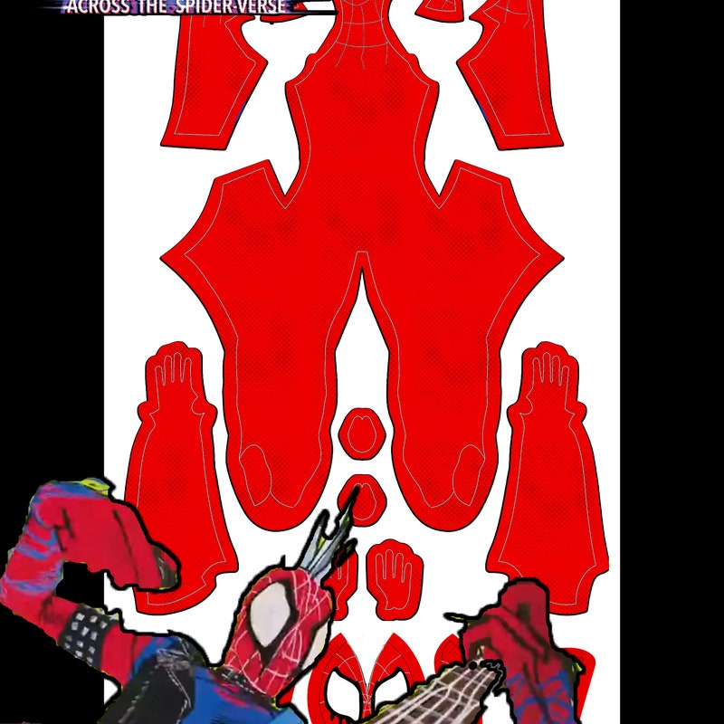 Spiderman Face Shell Template - Etsy