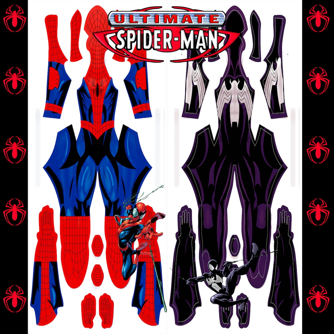 Ultimate Spider-man Venom Saga Suit Patterns (comic Styled) V1 - Etsy