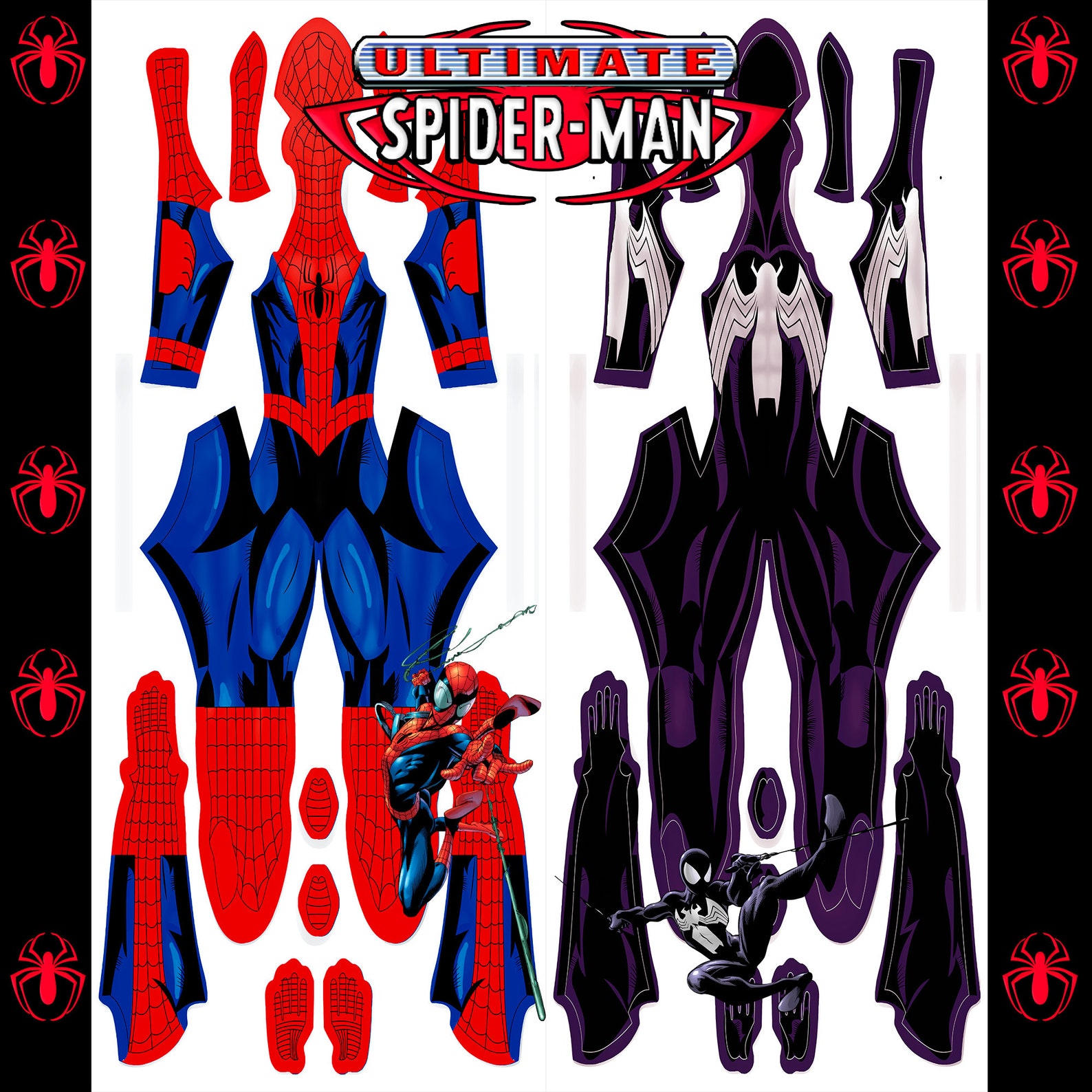 Ultimate Spider-man Venom Saga Suit Patterns (comic Styled) V1 - Etsy