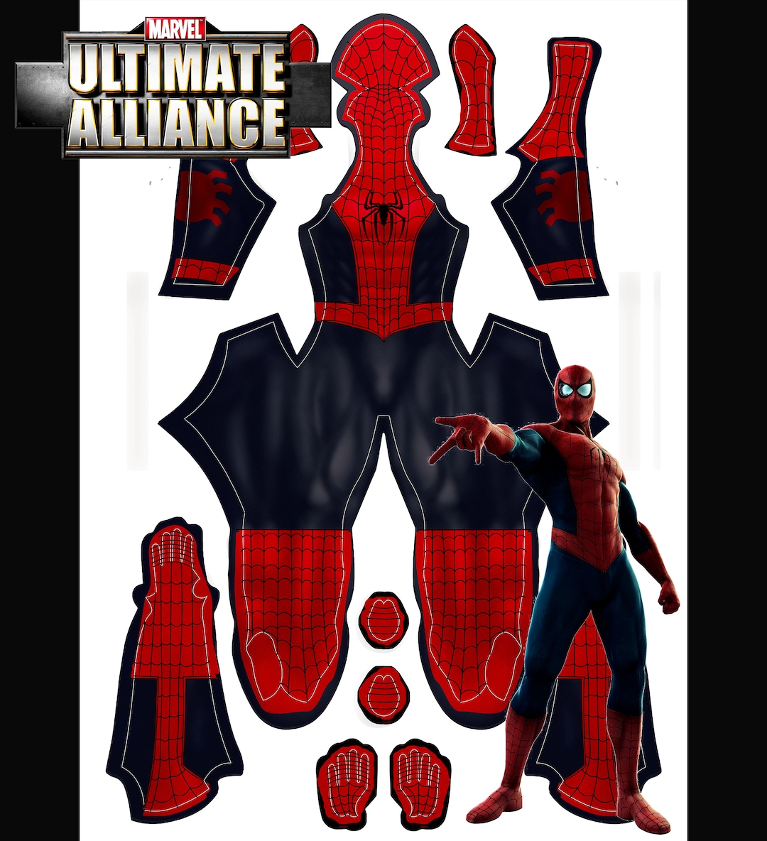Ultimate Alliance Spidey Pattern V1 - Etsy