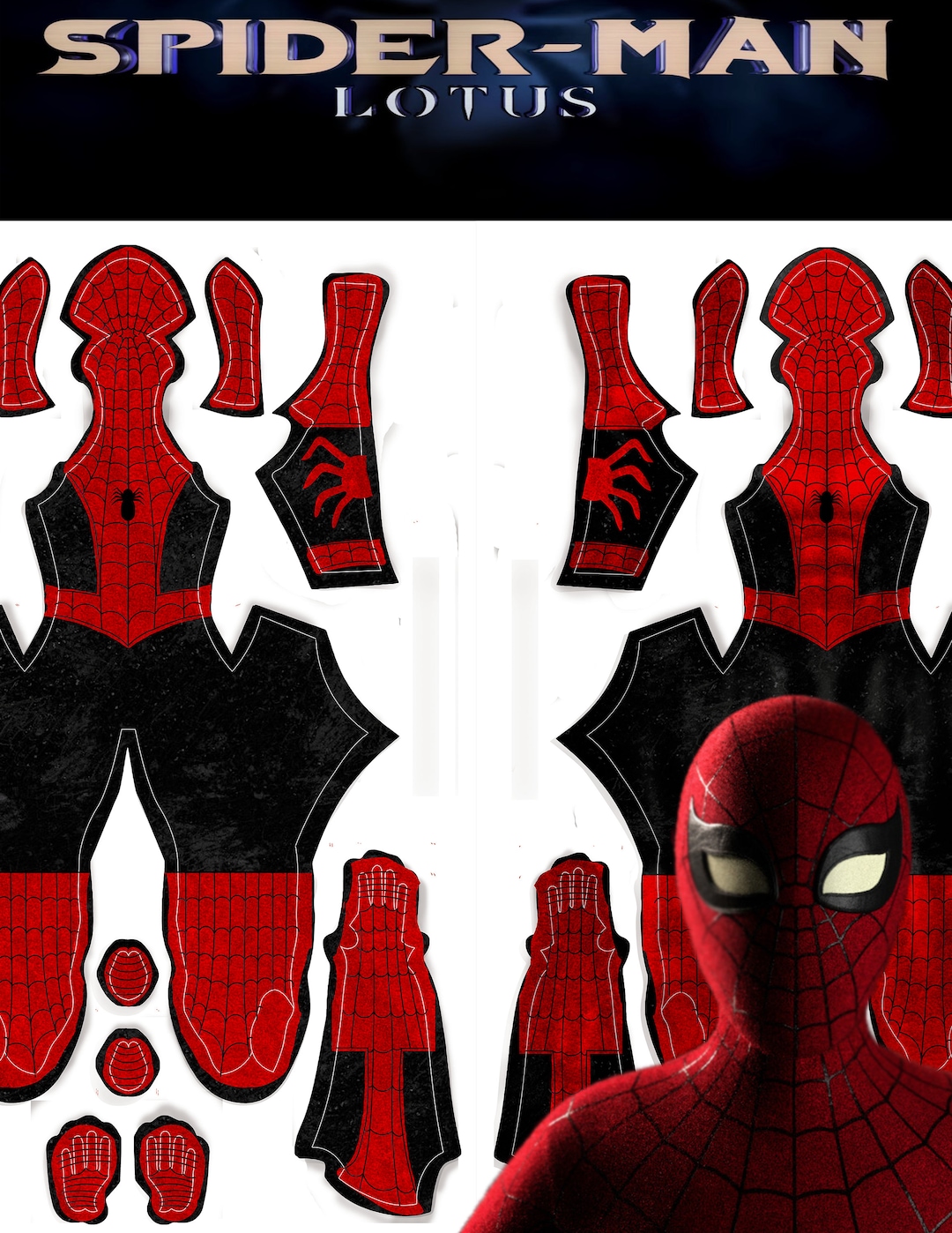 Spider-man Lotus Makeshift Suit Pattern Bundle - Etsy
