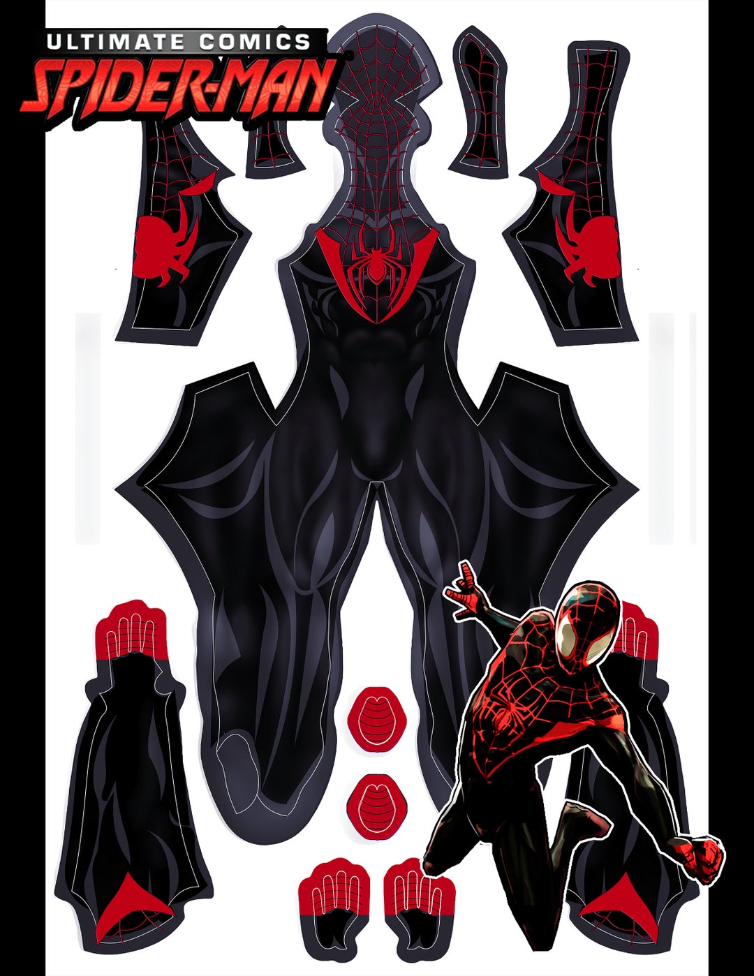 Miles Morales Spider-man Comic Styled Pattern V1 - Etsy