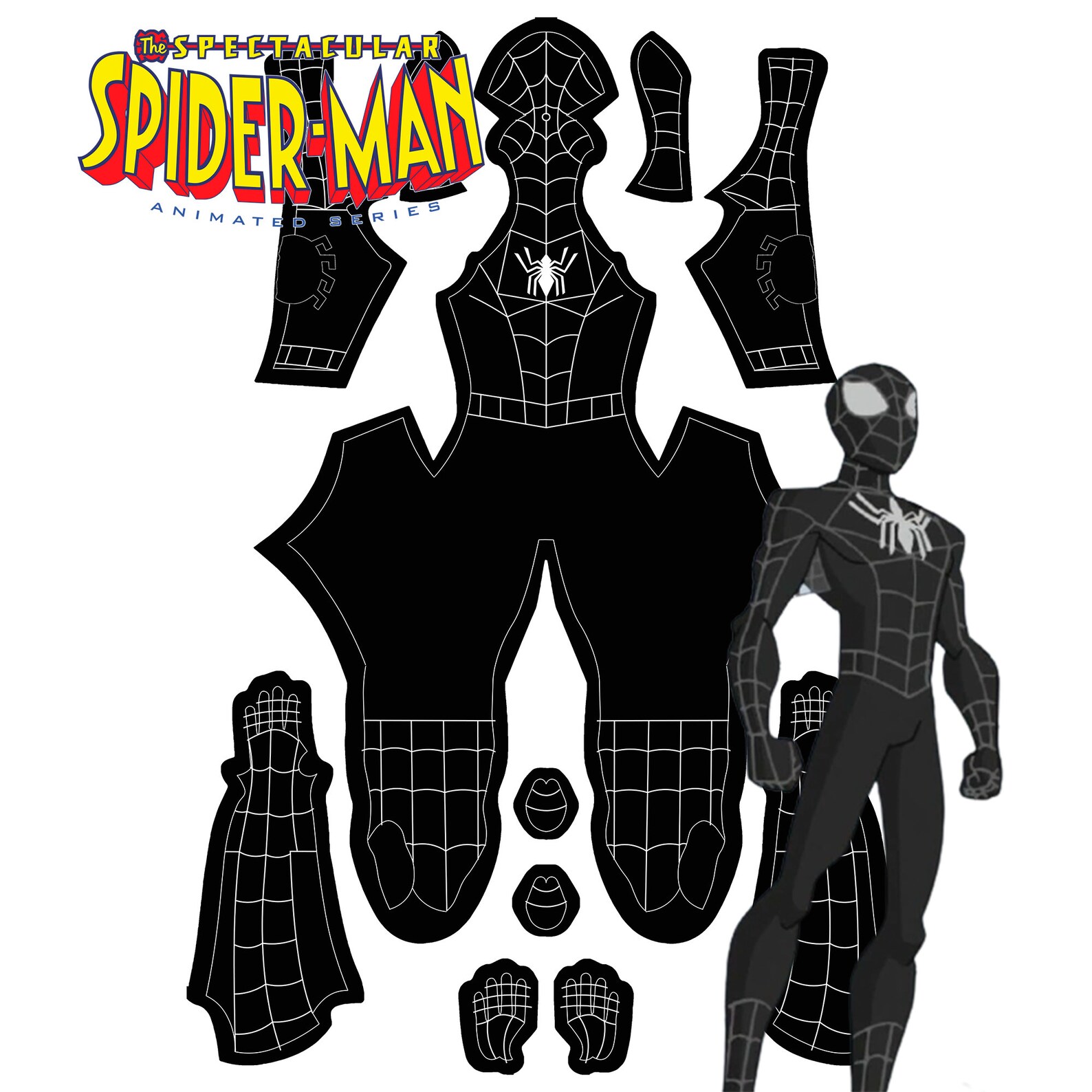 Spectacular Spider-man Symbiote Pattern V1 - Etsy