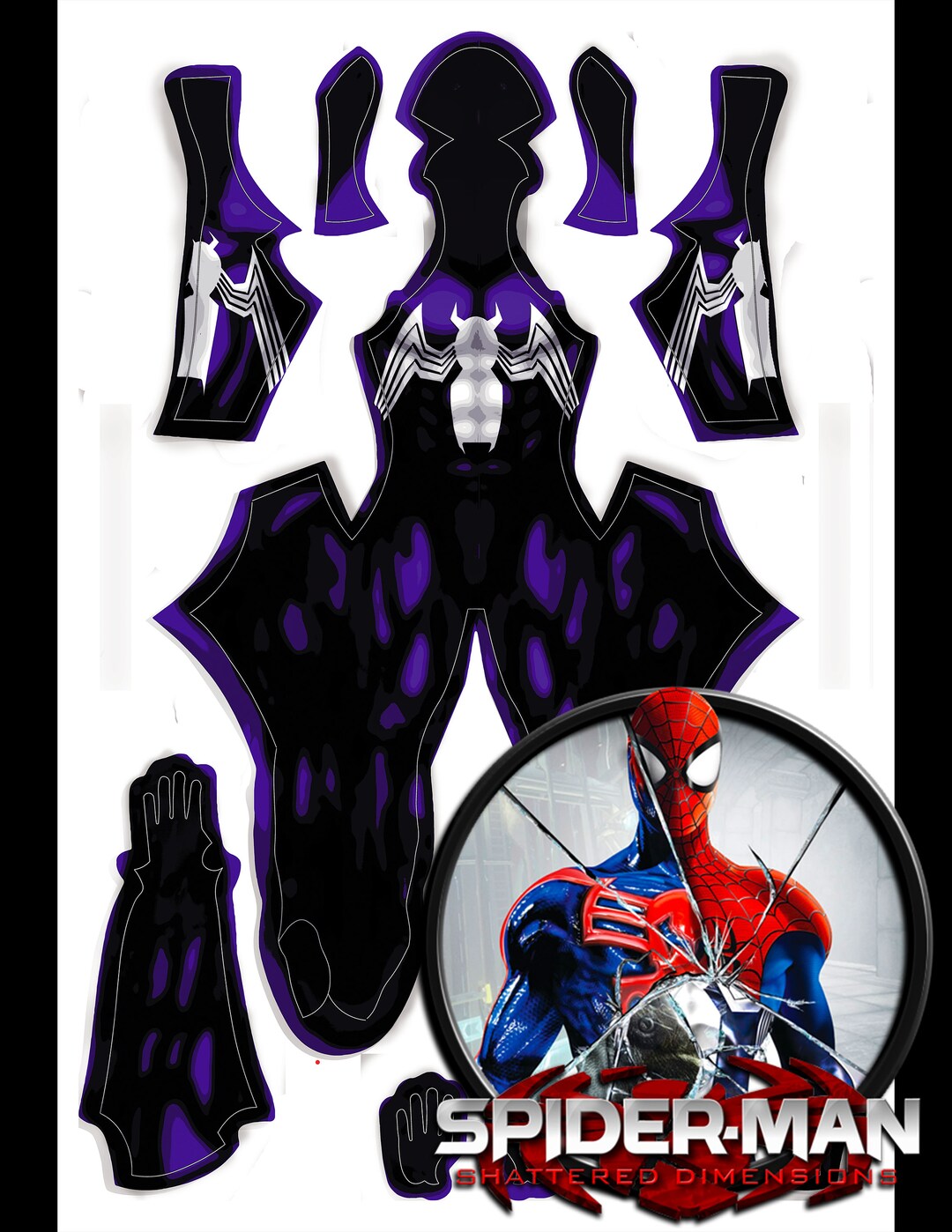 Shattered Dimensions Ultimate Symbiote Pattern - Etsy